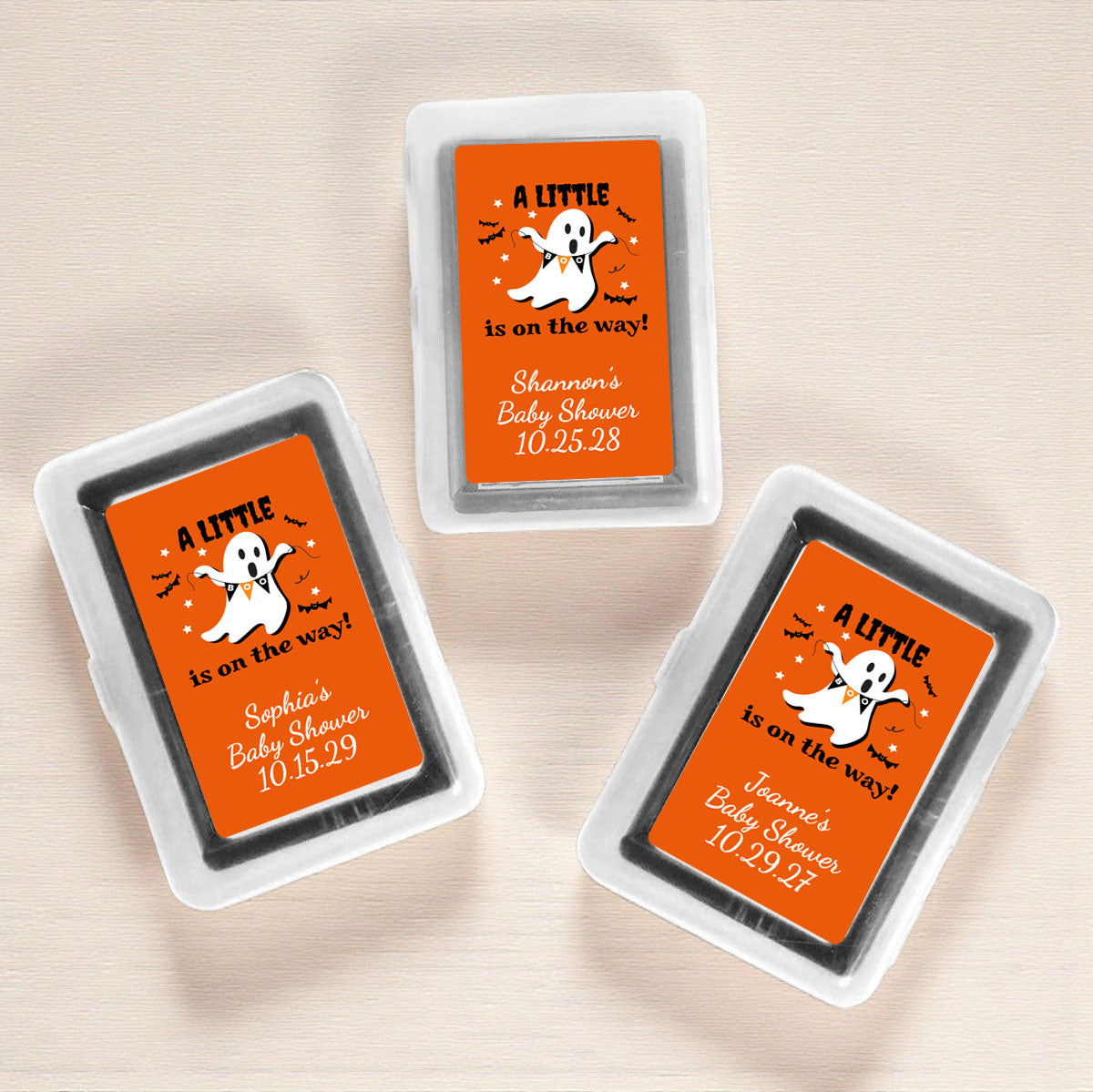 A Little Boo Is On The Way Personalized Playing Cards (Set of 12 ...